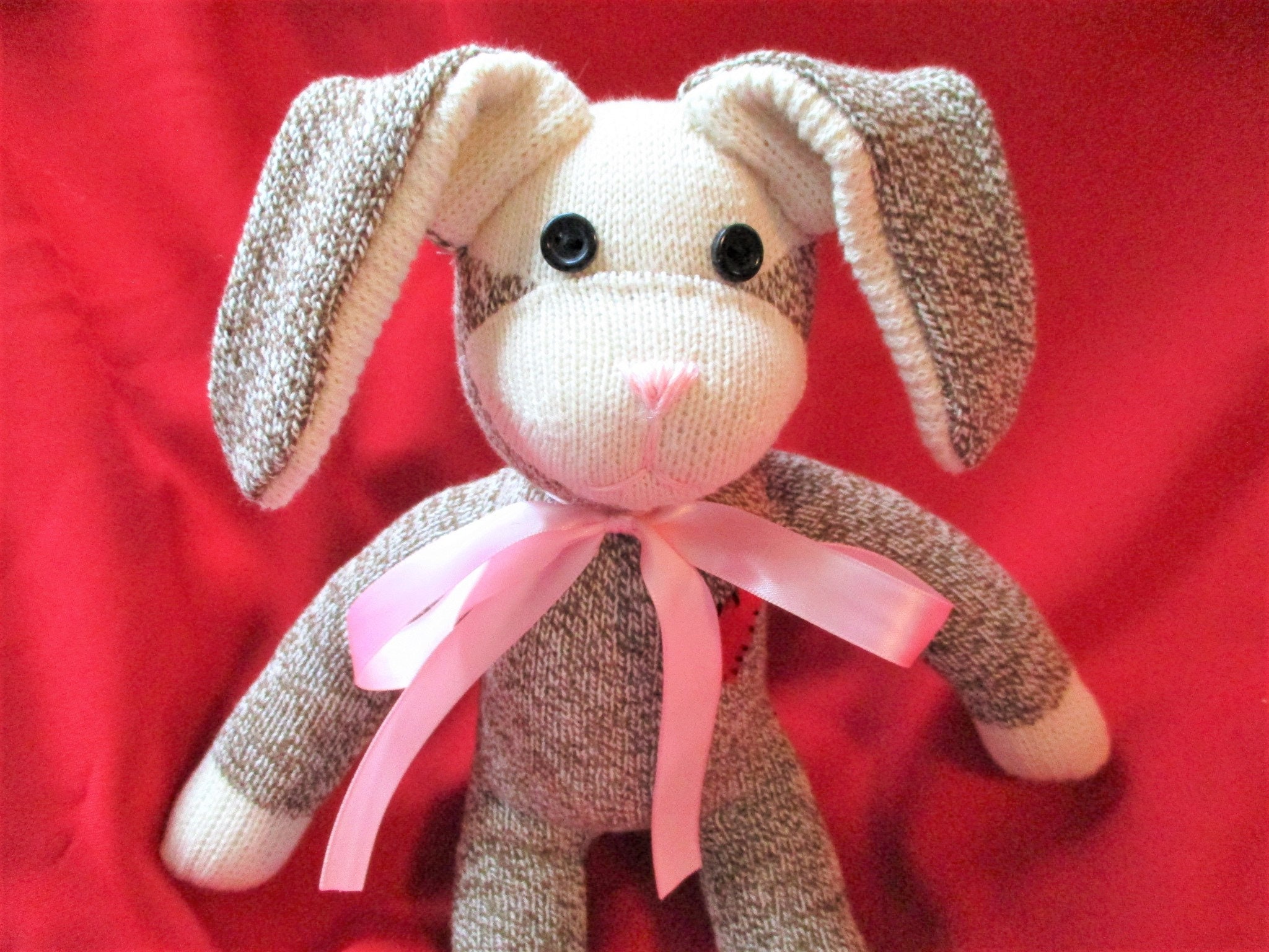 Sock Monkey Bunny Rabbit - Etsy