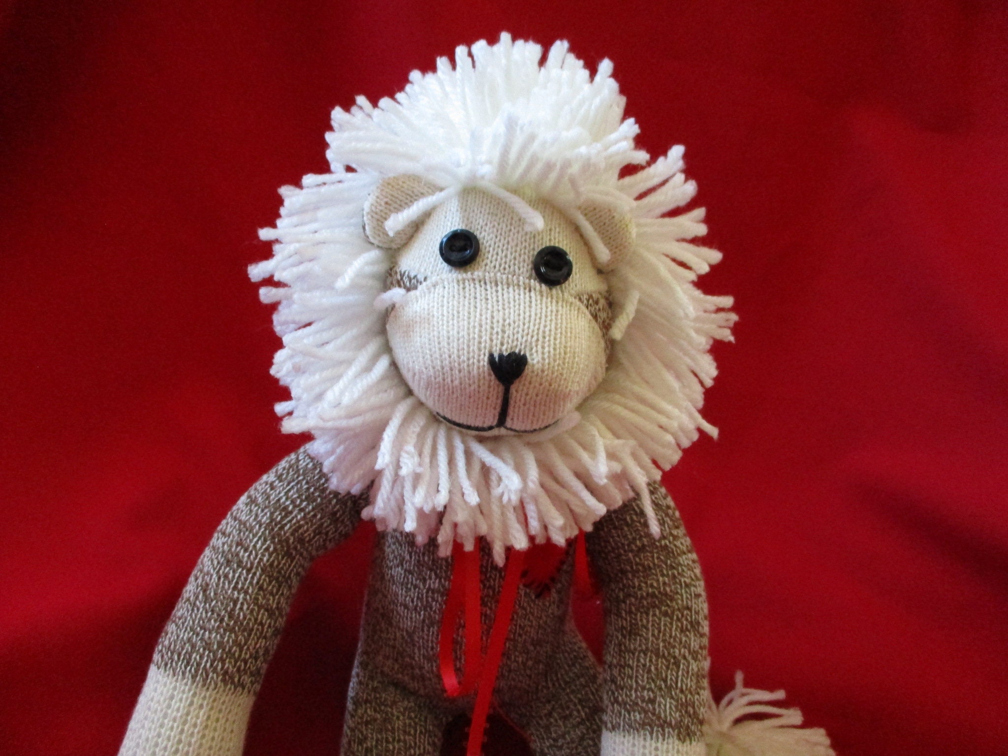 Sock Monkey Lion - Etsy