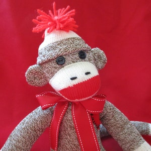 Sock Monkey Classic 16" - Etsy