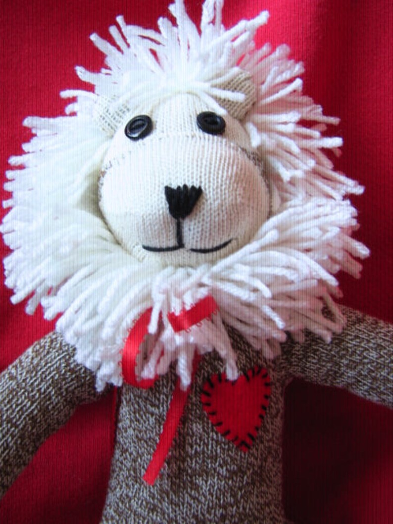 Sock Monkey Lion | Etsy