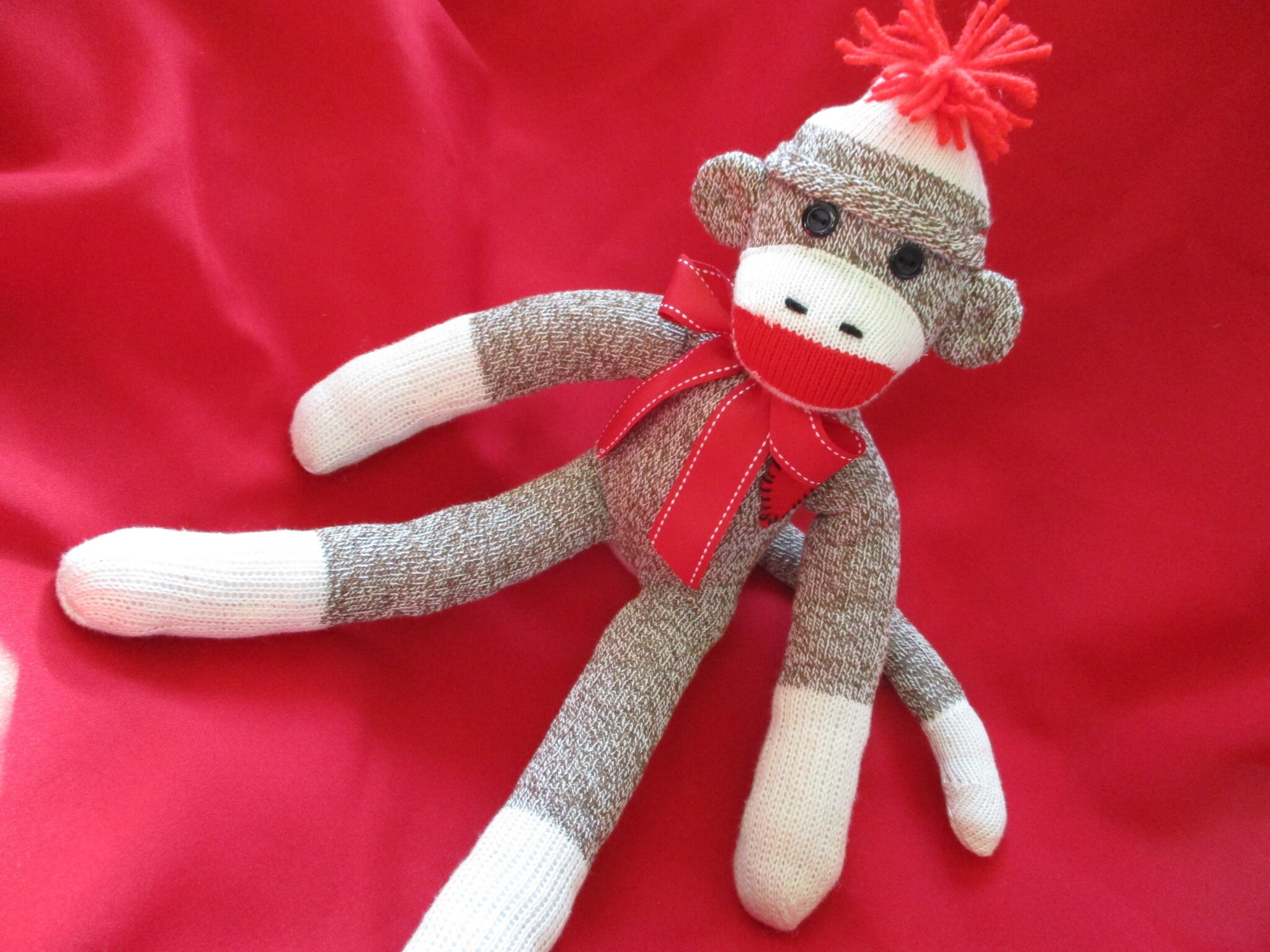 Sock Monkey Classic 16" - Etsy