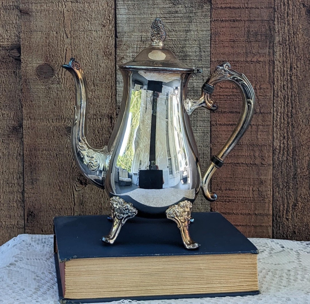 Vintage Kent Silversmiths Coffee / Tea Spot - Ornate Design - Claw ...