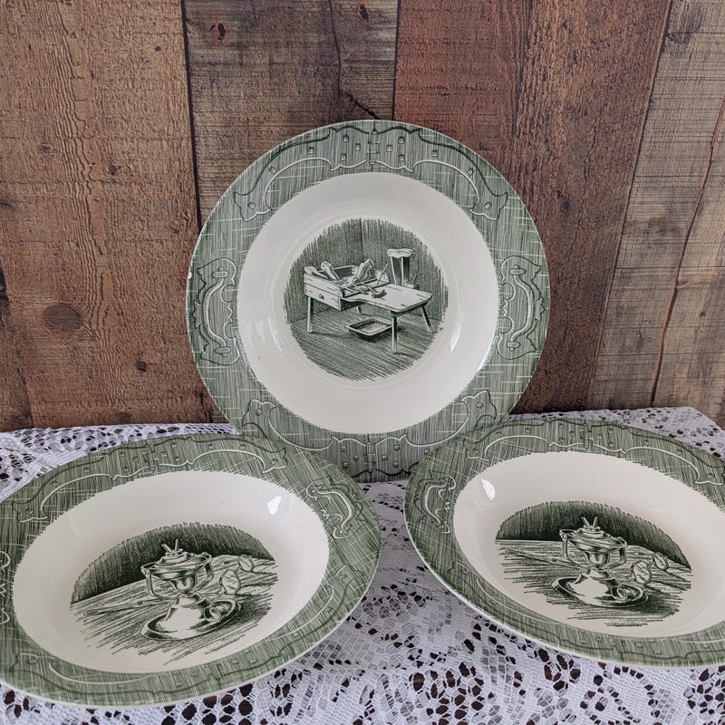 Green Transferware - Etsy