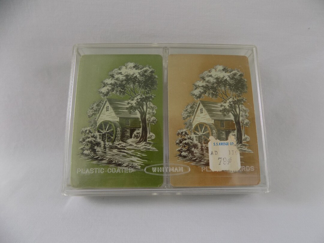 Vintage Whitman Millstream Playing Cards: Double Deck, New in Package ...