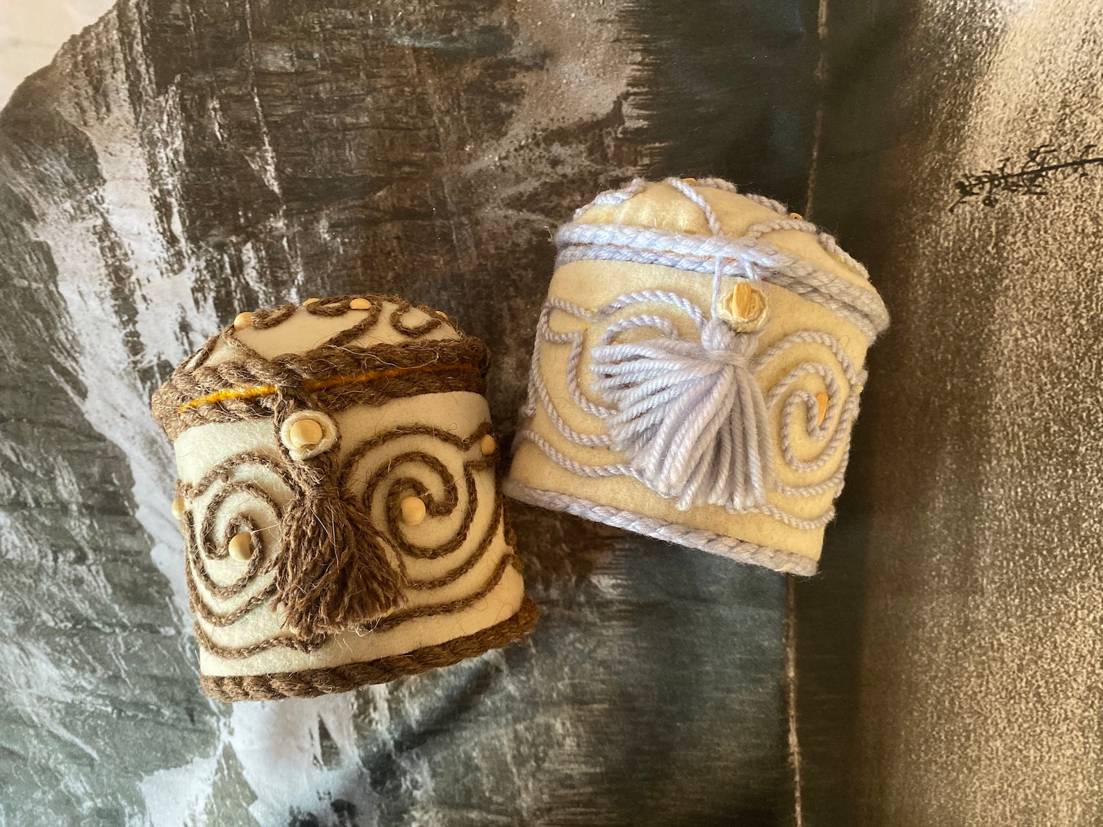 Felt Mongolian Kazakh Yurt Ger Felt Ornament Nomadic Felted Violet ...