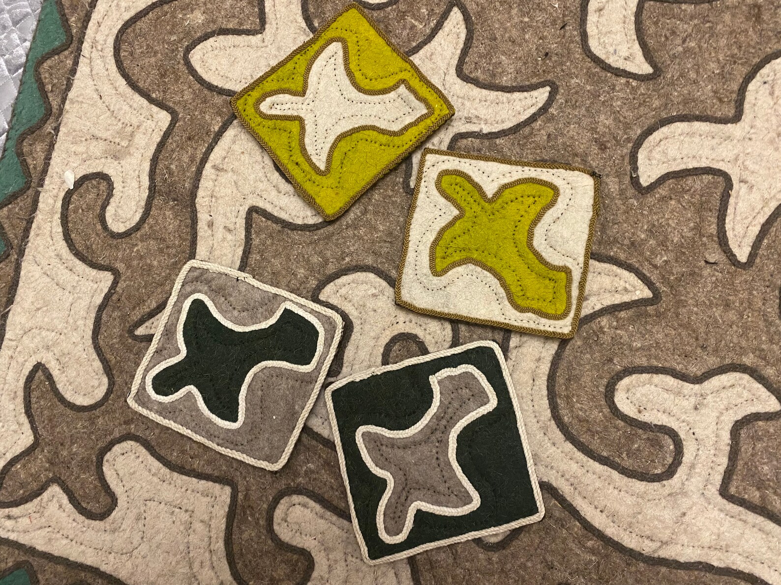 Small Shyrdak From Western Mongolia Kyrgyzstan Syrmak Felt Rug - Etsy