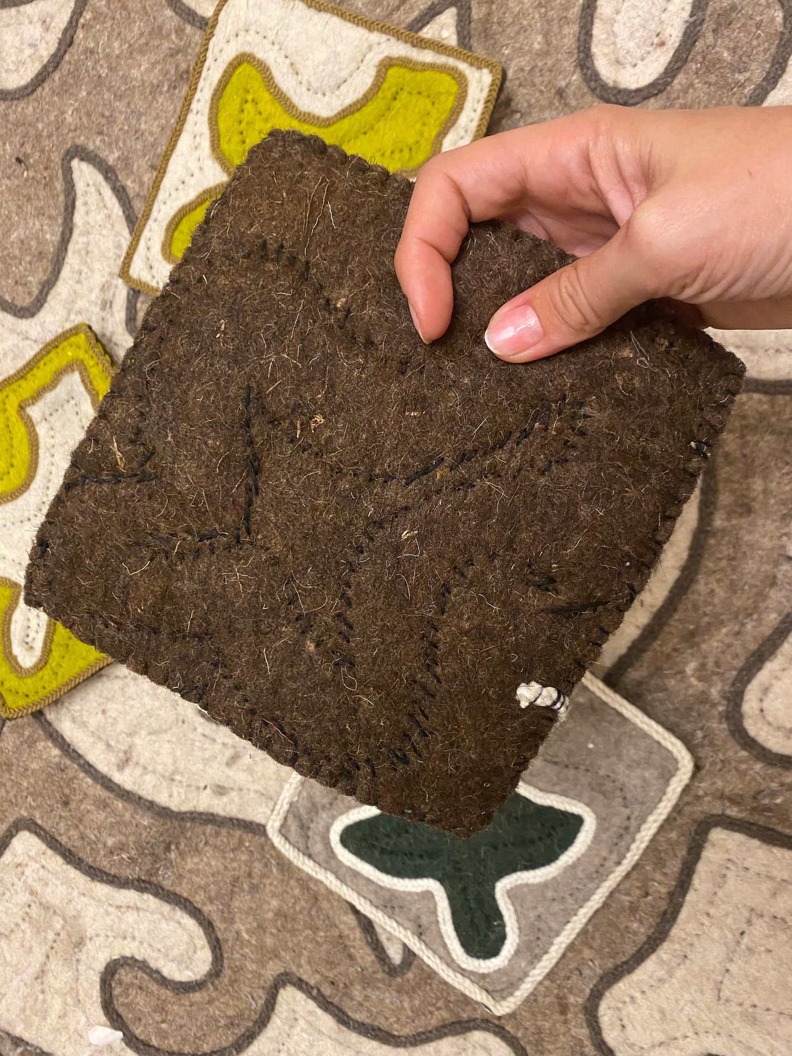 Small Shyrdak From Western Mongolia Kyrgyzstan Syrmak Felt Rug - Etsy