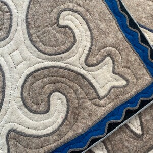 Small Shyrdak From Western Mongolia Kyrgyzstan Syrmak Felt Rug - Etsy