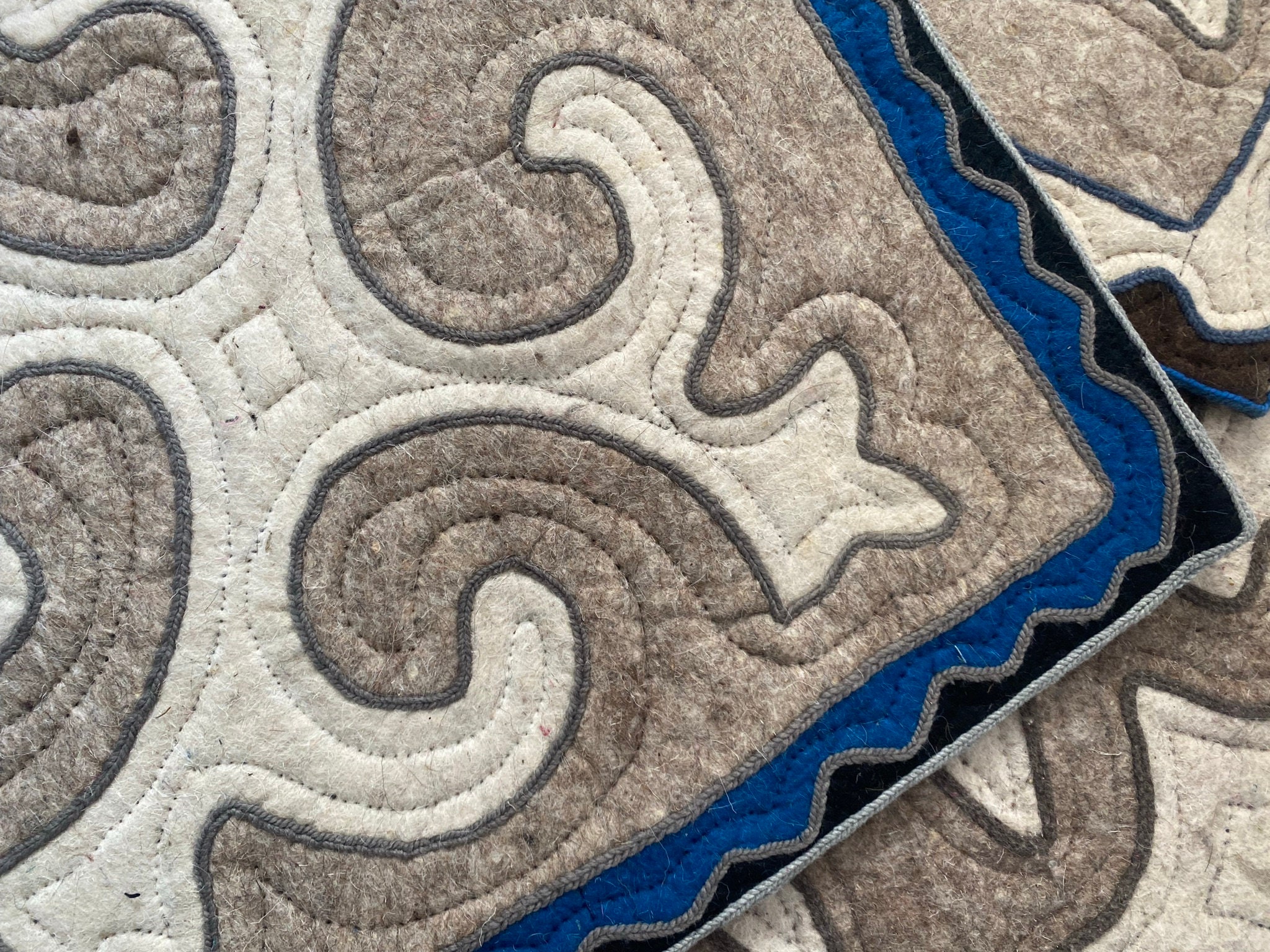 Small Shyrdak From Western Mongolia Kyrgyzstan Syrmak Felt Rug - Etsy