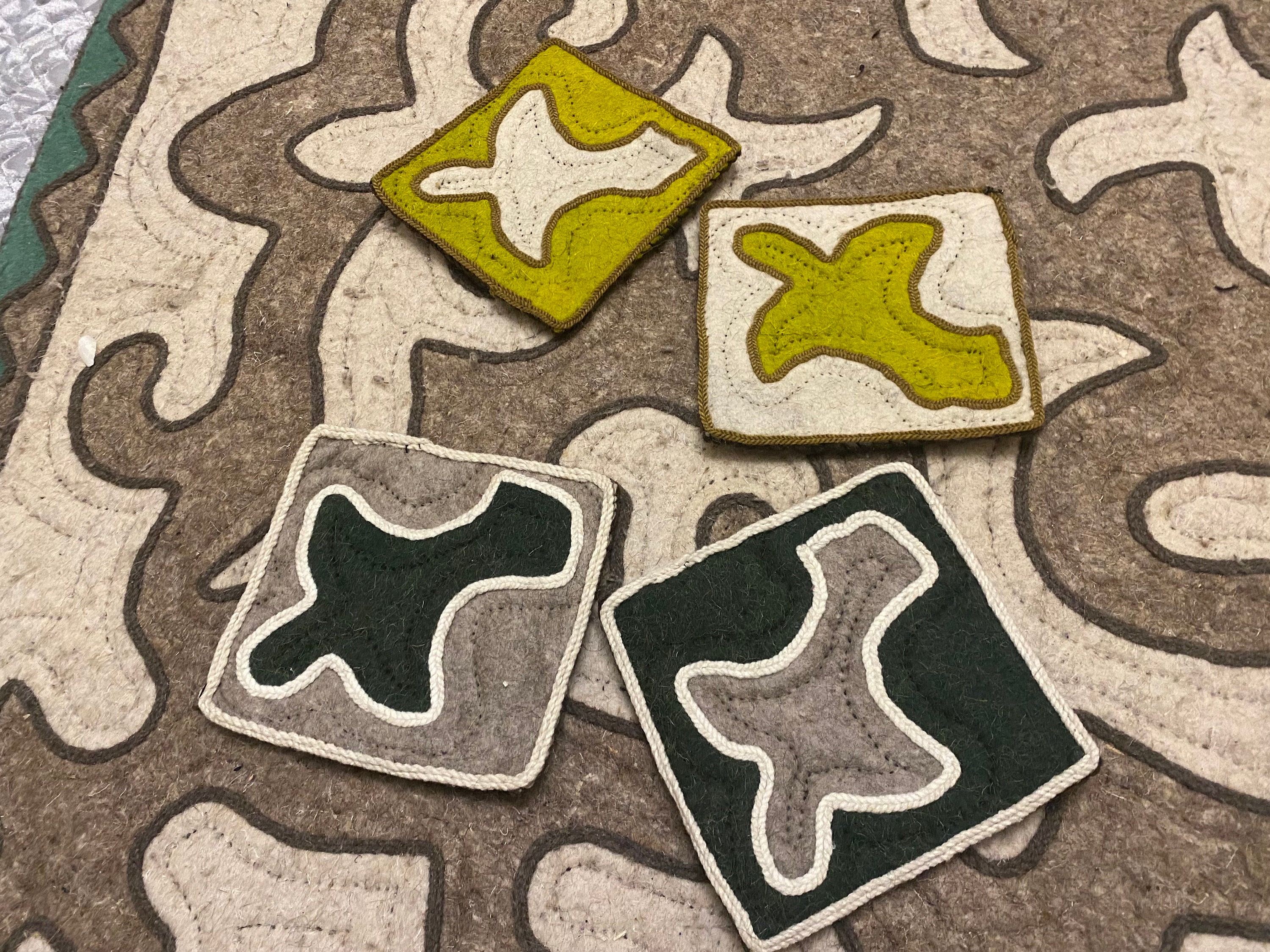 Small Shyrdak From Western Mongolia Kyrgyzstan Syrmak Felt Rug - Etsy