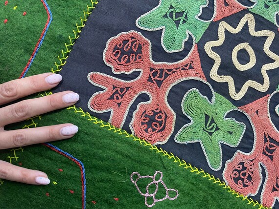 Multicolored Shyrdak From Kazakhstan Old Handknitted Felt 60 X - Etsy