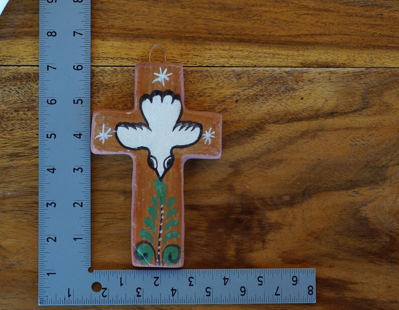 Cruz de barro pintada a mano de México - Etsy México