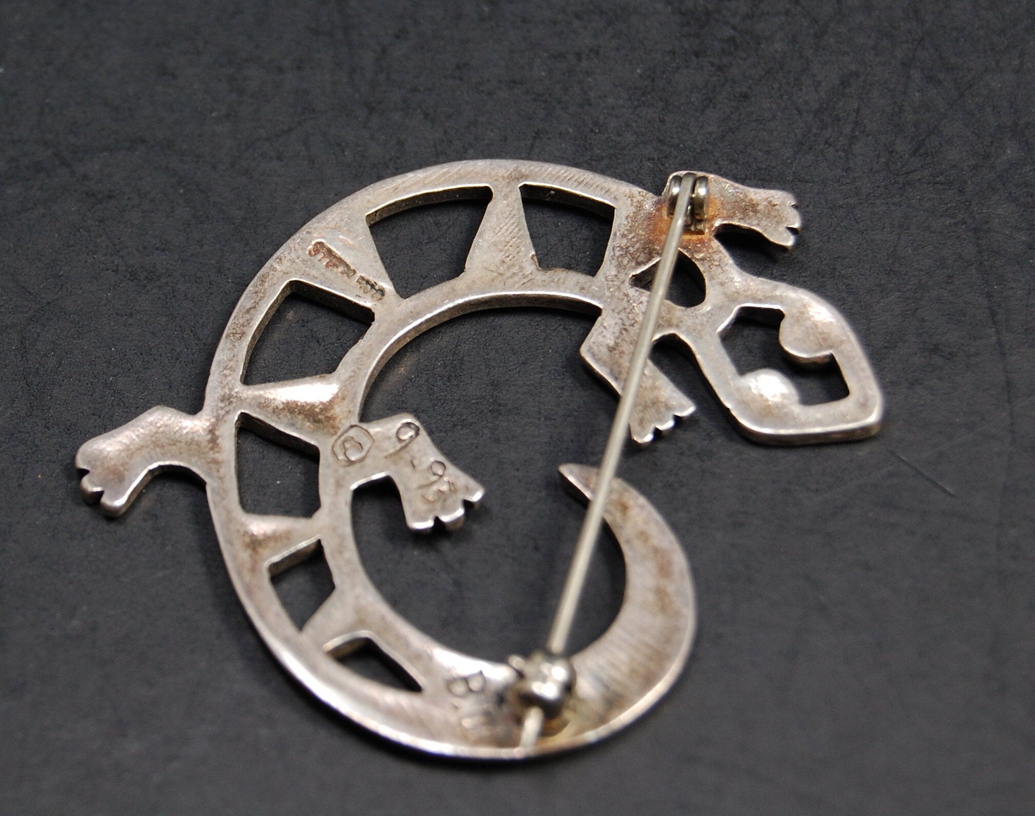Native American Sterling Silver Pin Brooch Signed Belinda Woody--- 10.6 ...