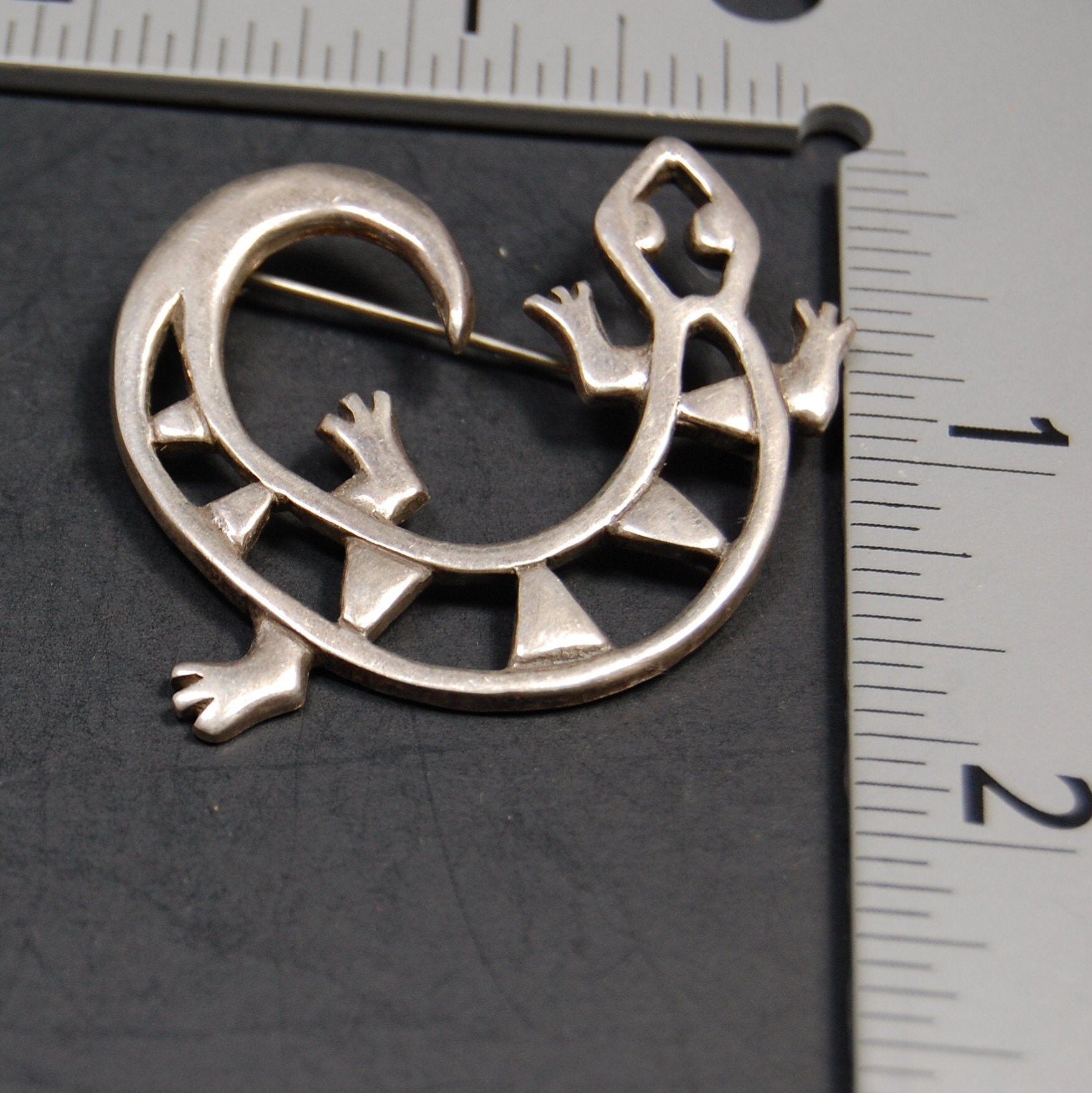 Native American Sterling Silver Pin Brooch Signed Belinda Woody--- 10.6 ...