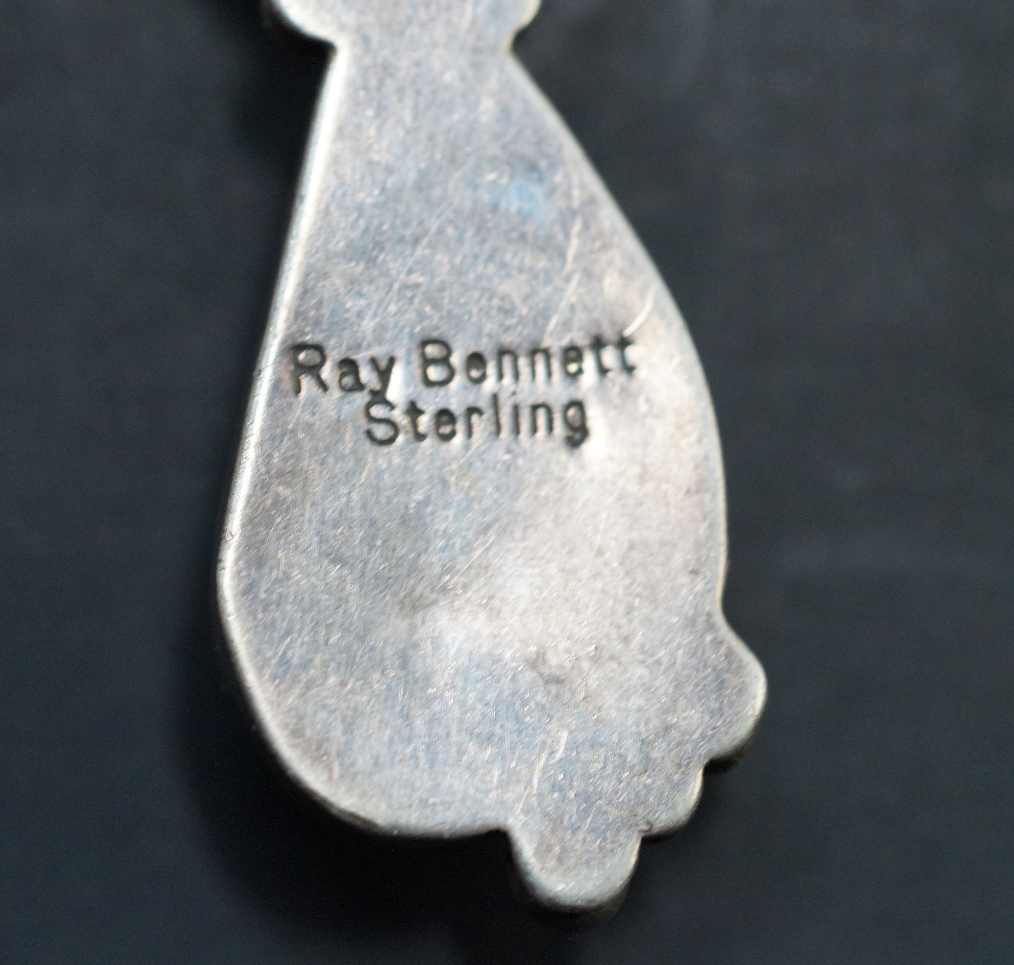 Ray Bennett Navajo Sterling Turquoise Amethyst Pendant ---11.1 Grams - Etsy