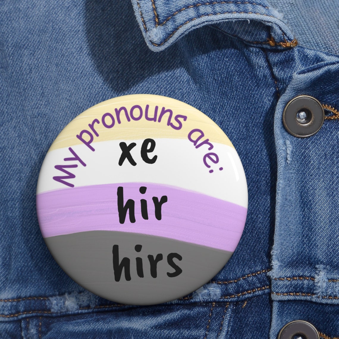 Xe/hir/hirs Neopronoun Pronoun Pin - Etsy