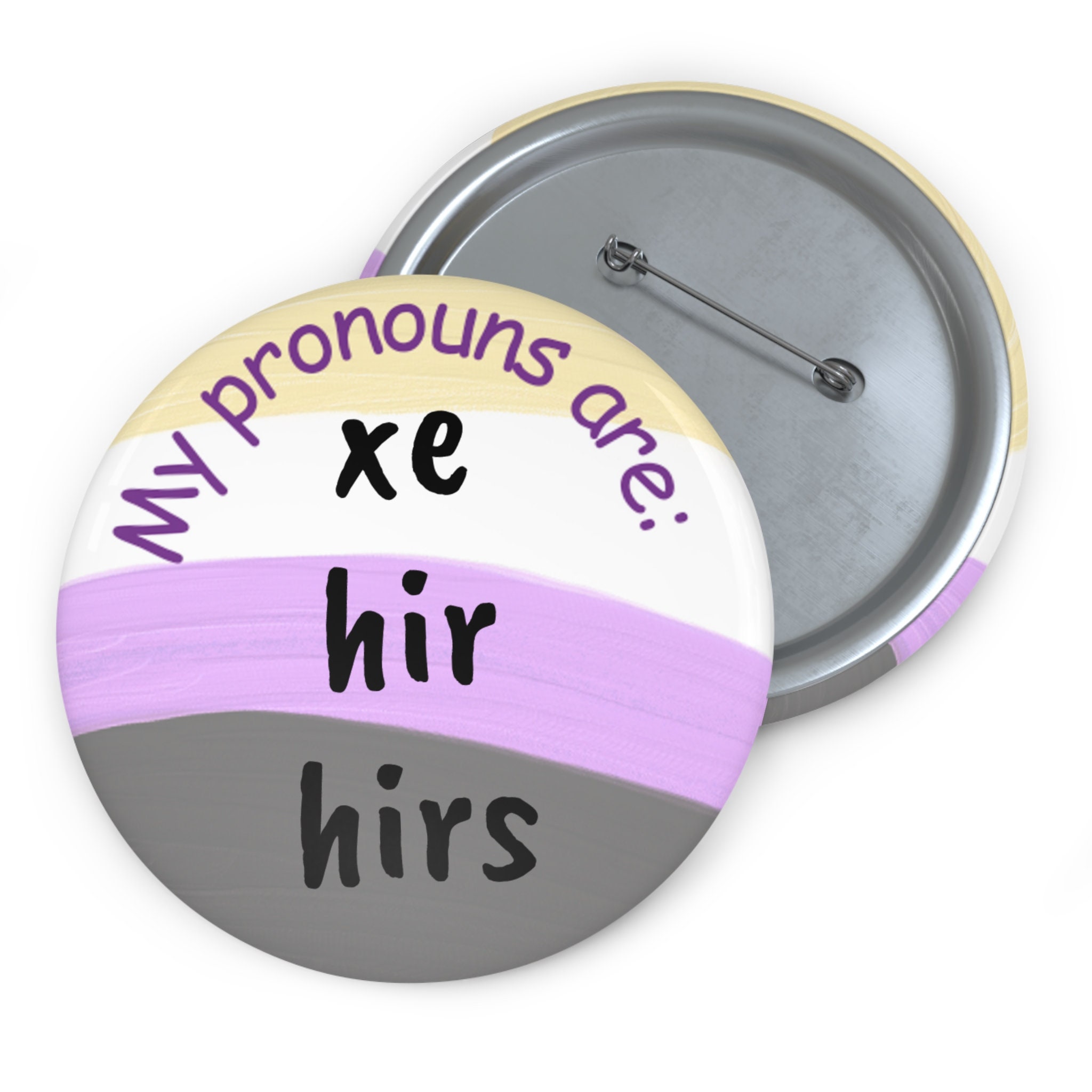 Xe/hir/hirs Neopronoun Pronoun Pin - Etsy