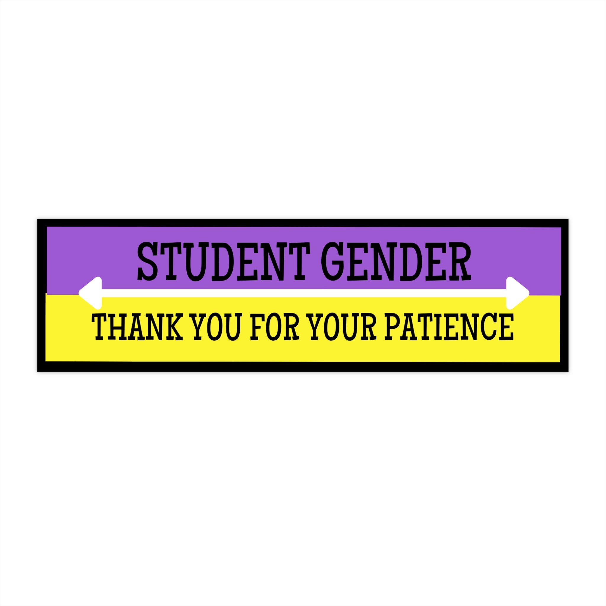 Student Gender Non-binary Bumper Sticker - Etsy