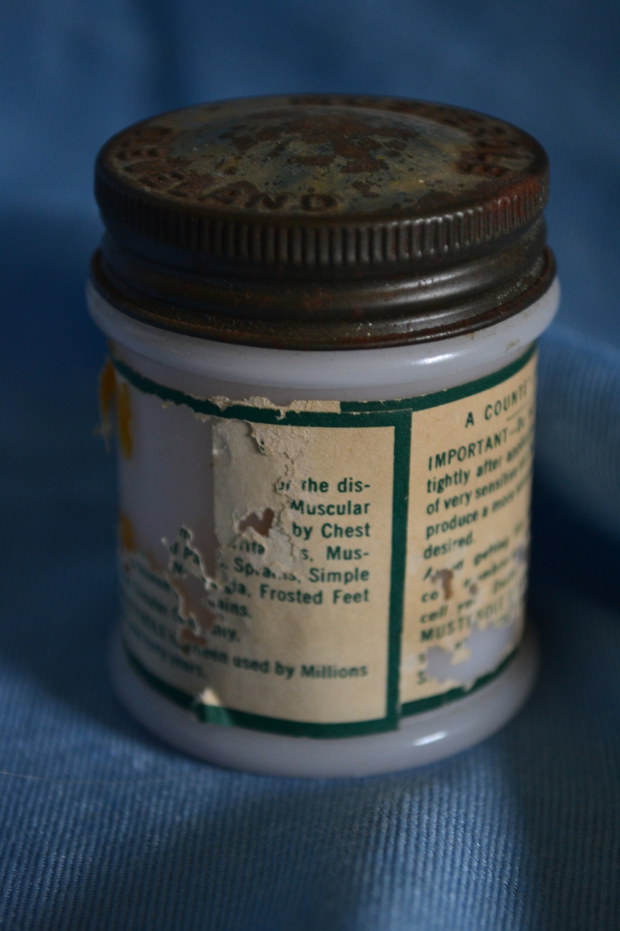 Apothecary Jar Musterole White Milk Glass Jar With Embossed - Etsy