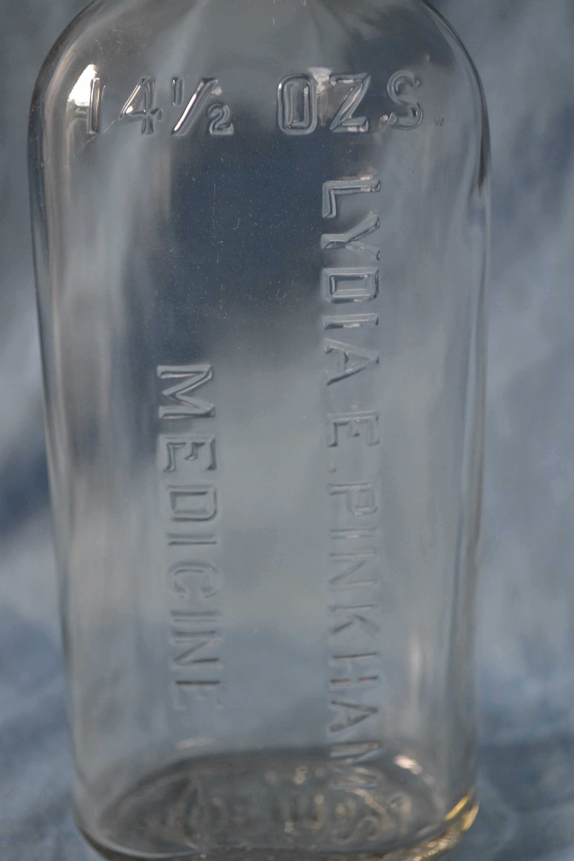 Lydia E. Pinkham's Medicine Bottle, 14 1/2 Oz. Glass Bottle With Metal ...