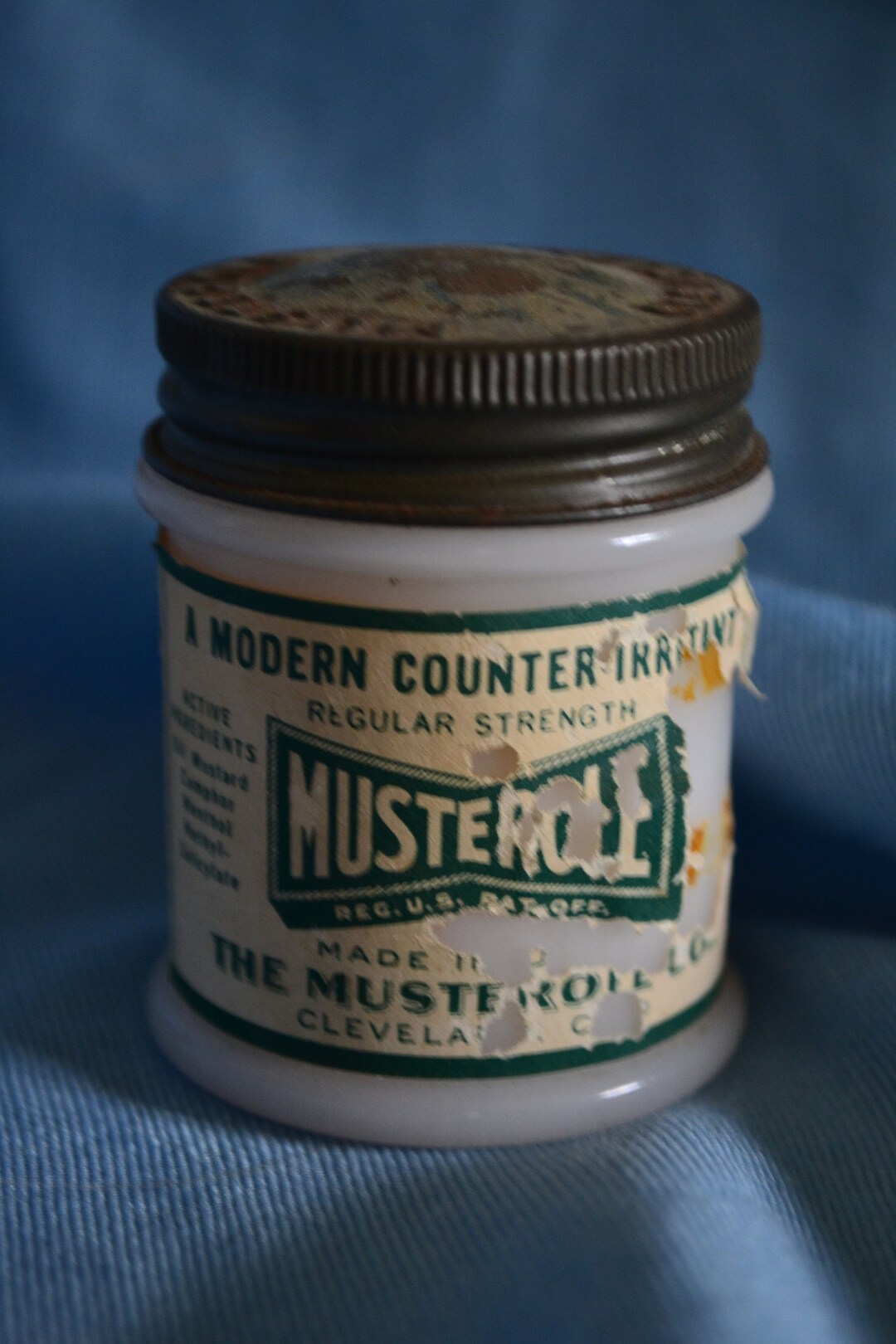 Apothecary Jar Musterole White Milk Glass Jar With Embossed - Etsy