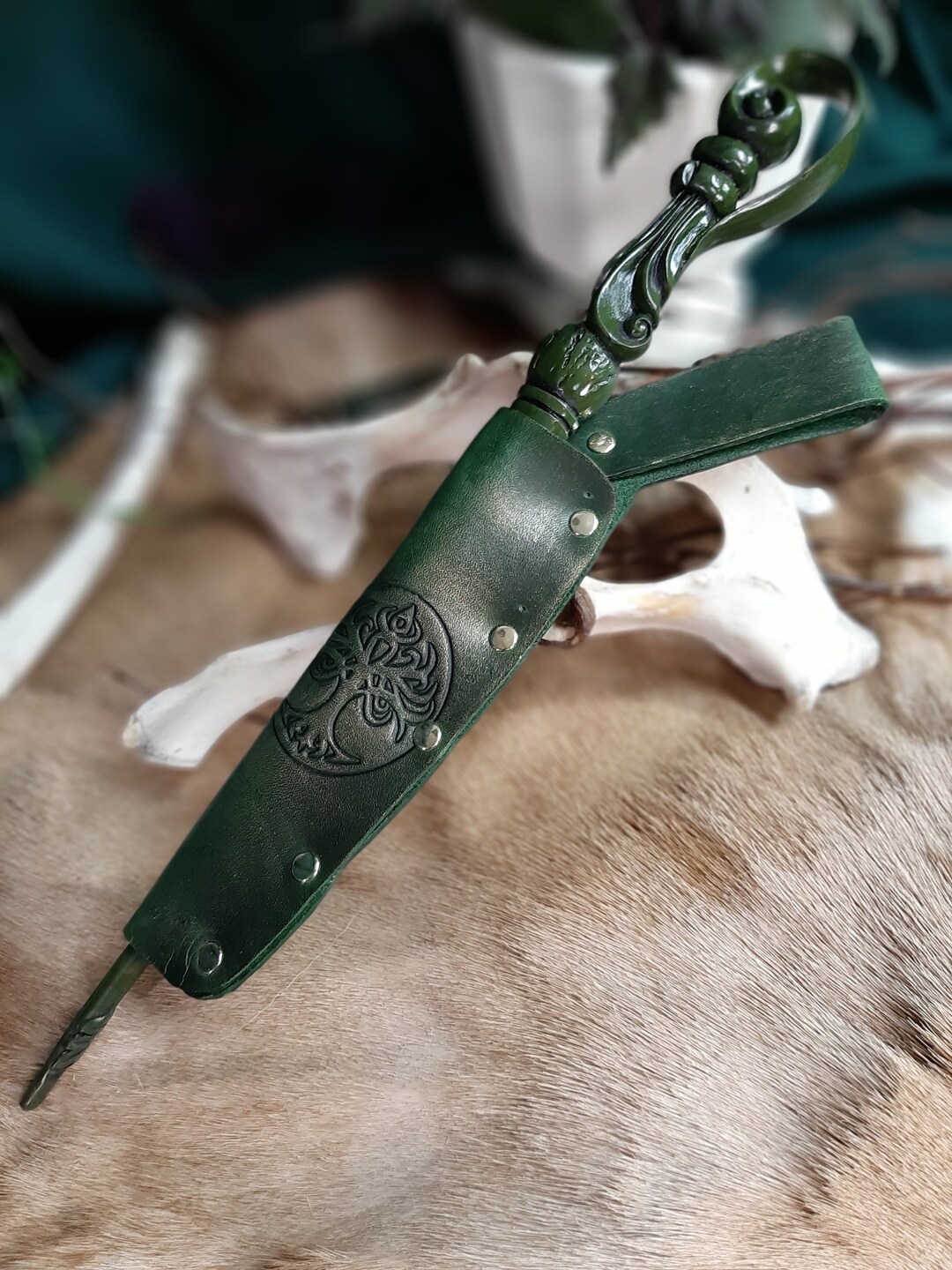 Hand Tooled Leather Wand Holster - Etsy