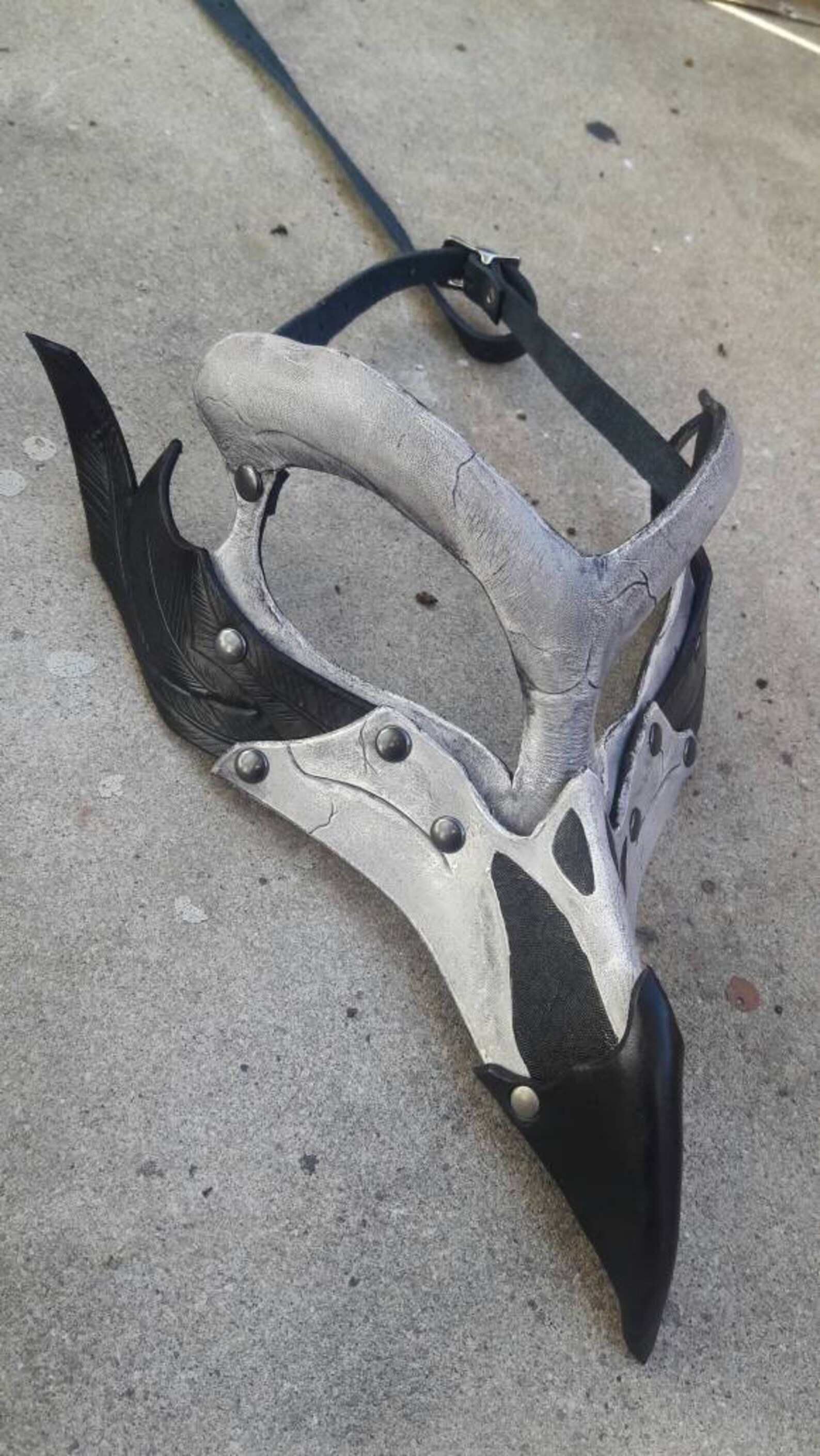 Crow Skull Leather Mask Bone - Etsy