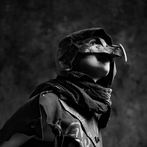 Crow Skull Leather Mask - Bone - Etsy