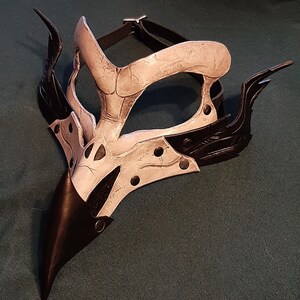 Crow Skull Leather Mask - Bone - Etsy
