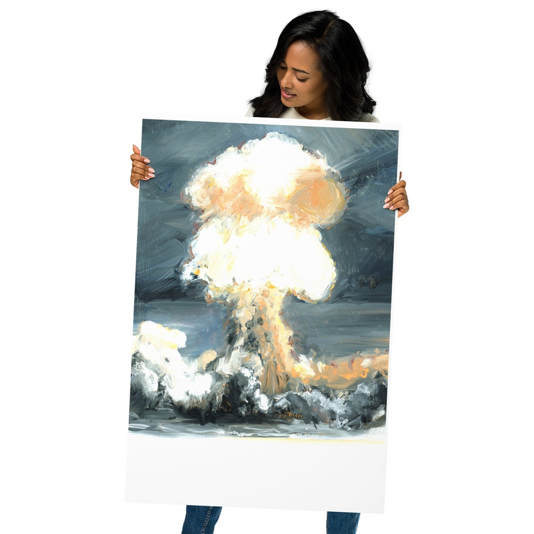 Nuke Poster, Atomic Bomb Art Print, Originally Painted by Sterling ...