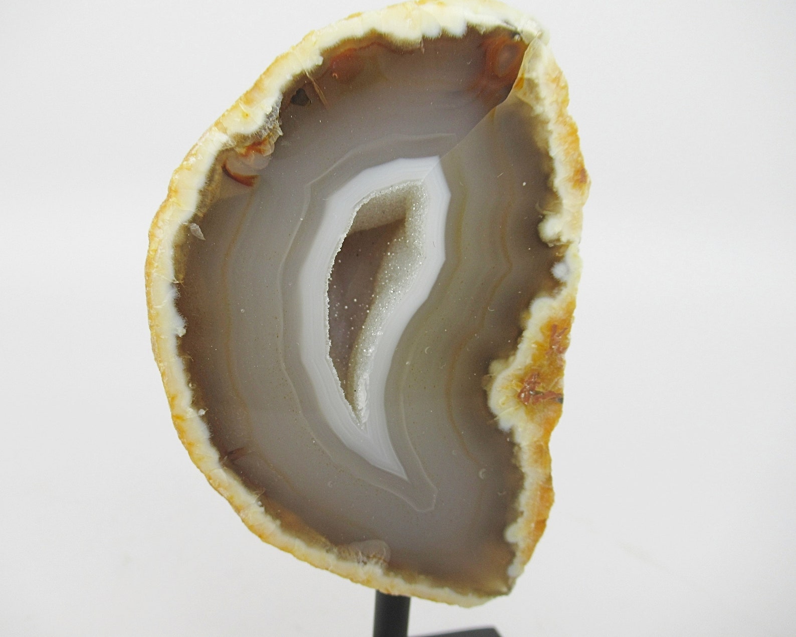 Polished Geode on Stand With Amethyst Rock Samples Rock - Etsy