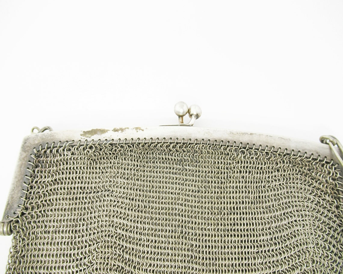 Antique German Silver Mesh Purse Handbag Art Deco Purses | Etsy