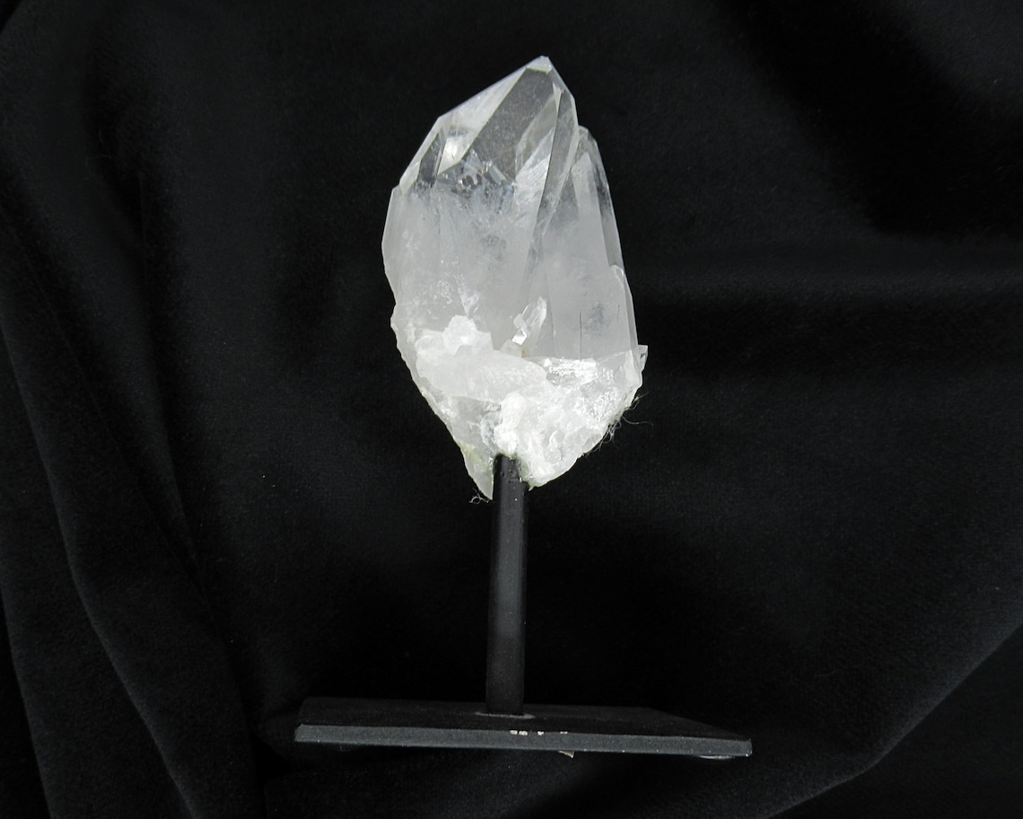 Multiple Quartz Crystal on stand with Amethyst Rock Samples | Etsy