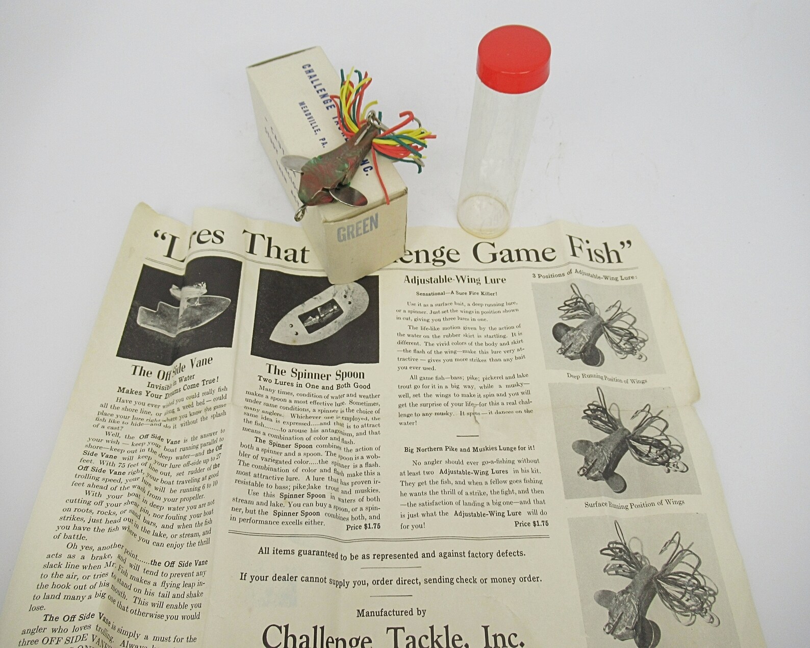 Vintage Adjustable Wing Lure Challenge Tackle Fishing Lure - Etsy