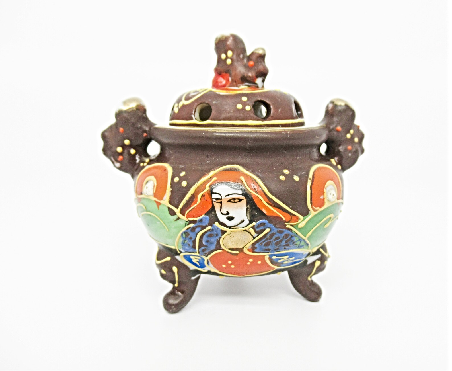 Satsuma Tea Set With Incense Japanese Meiji Period Pot - Etsy