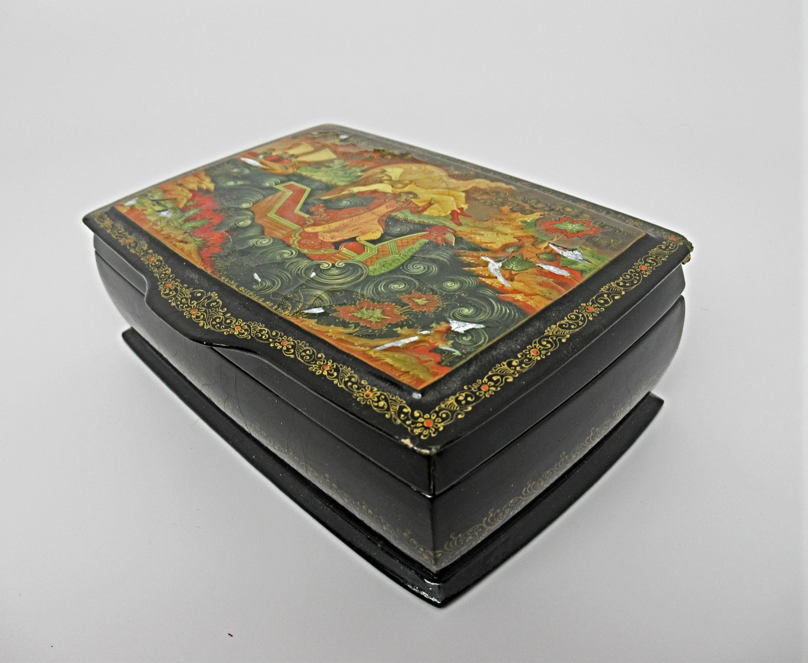 Russian Hand Painted Lacquer Box Russian Art Fedoskino | Etsy