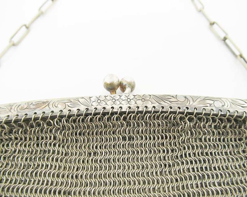 Antique German Silver Mesh Purse Handbag Art Deco Purses | Etsy