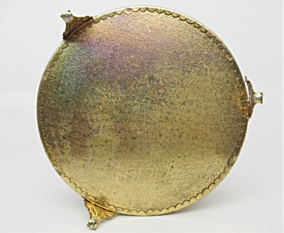 Vintage Filigree Footed Hollywood Regency Gold Plated… - Gem