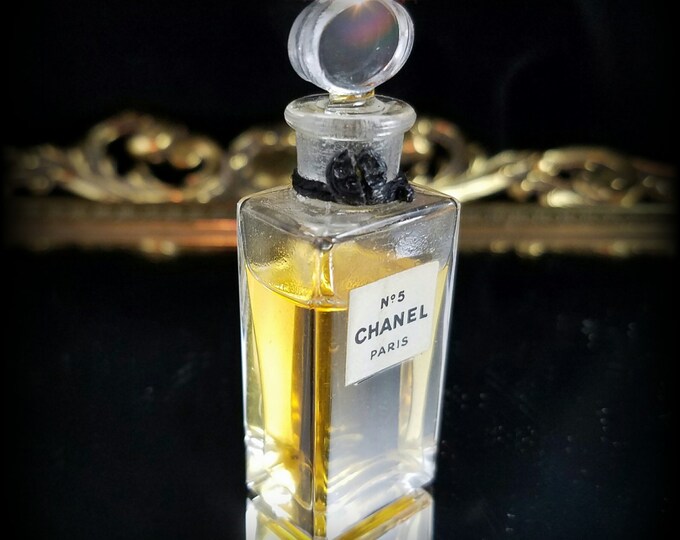 Vintage Mini Chanel Crystal Glass Perfume Bottle Miniature - Etsy