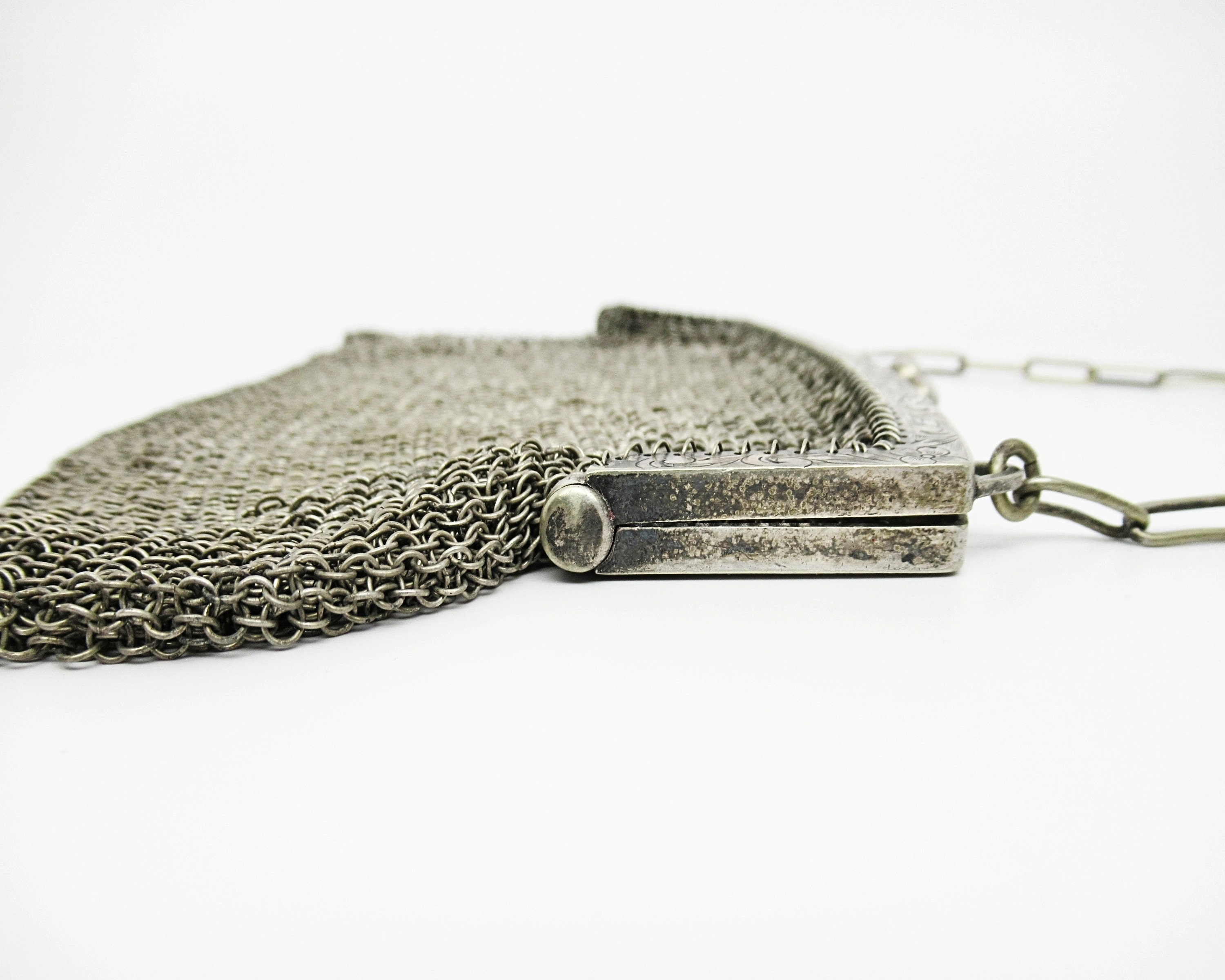 Antique German Silver Mesh Purse Handbag Art Deco Purses | Etsy