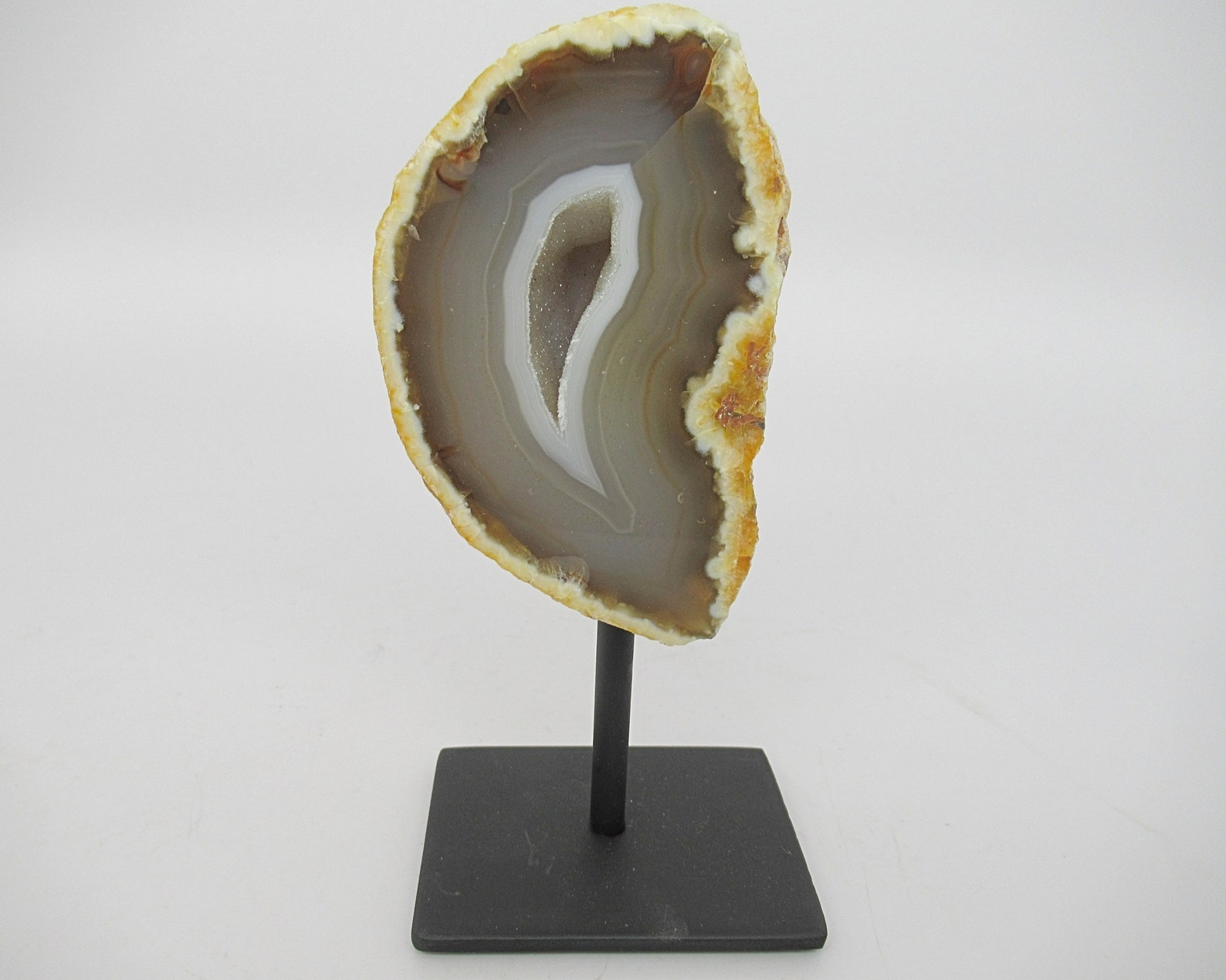Polished Geode on Stand With Amethyst Rock Samples Rock - Etsy