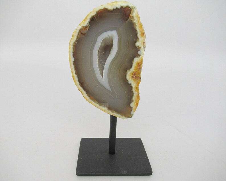 Polished Geode on Stand With Amethyst Rock Samples Rock - Etsy