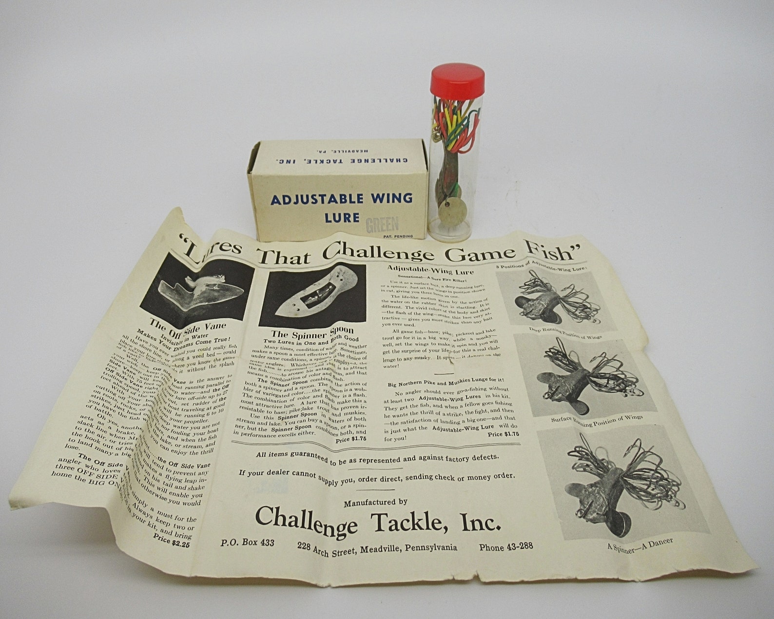 Vintage Adjustable Wing Lure Challenge Tackle Fishing Lure - Etsy