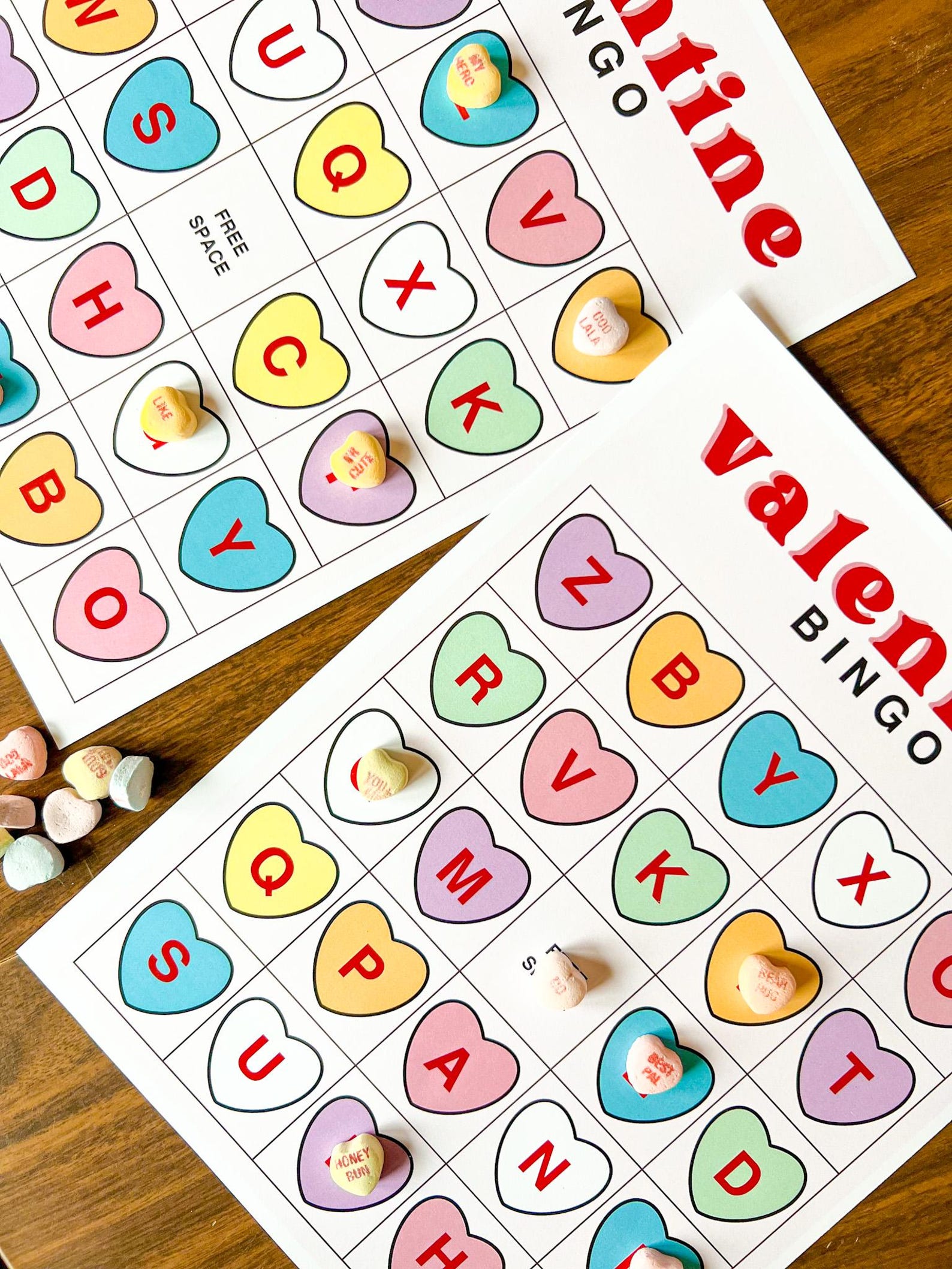 Printable Valentine BINGO - Conversation Heart BINGO- Kids Valentine ...