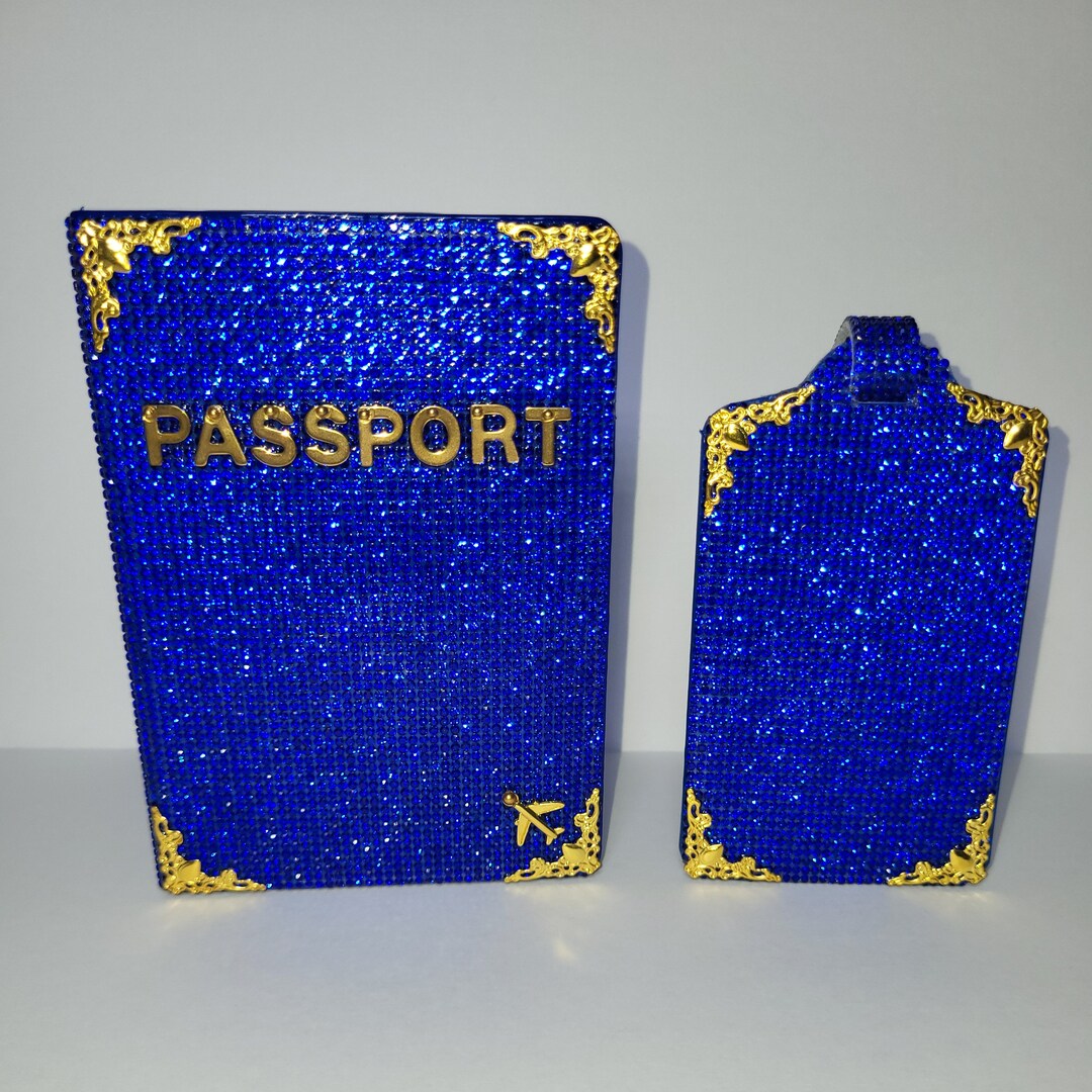 Bling Glam Royal Blue Passport Cover and Luggage Tag Set - Etsy