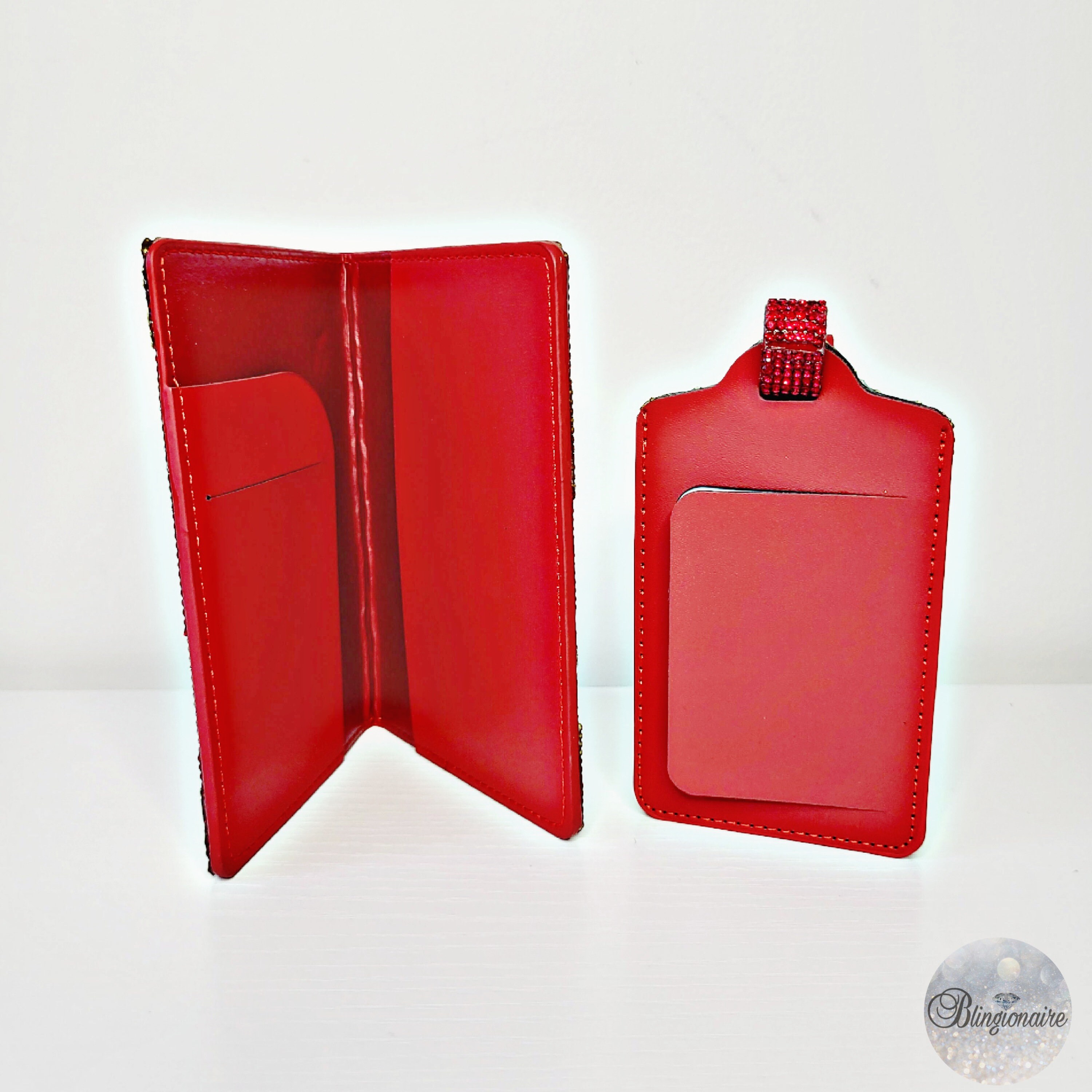 Bling Glam Red Passport Cover Set - Etsy