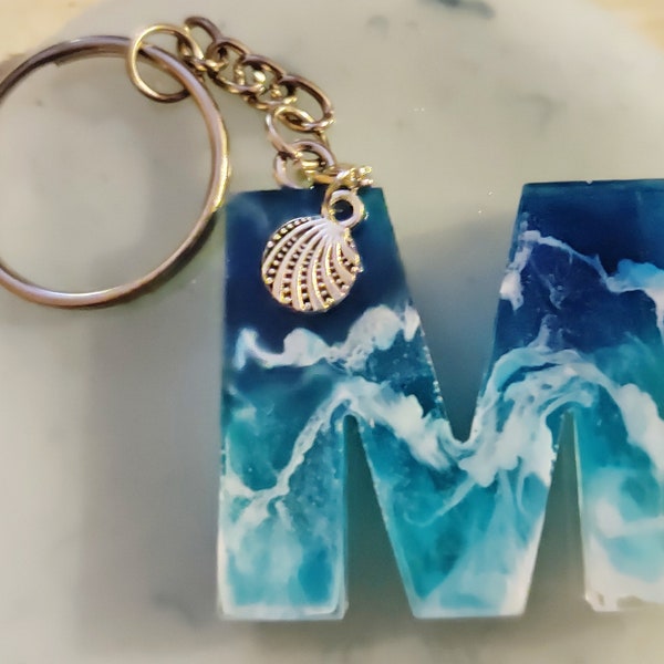 Initial Keychain - Etsy