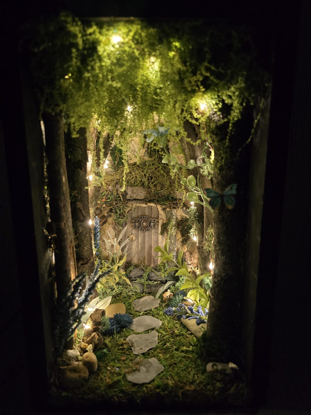 Completed Forest Path Book Nook, Forest Book Shelf Decor, Miniatures ...