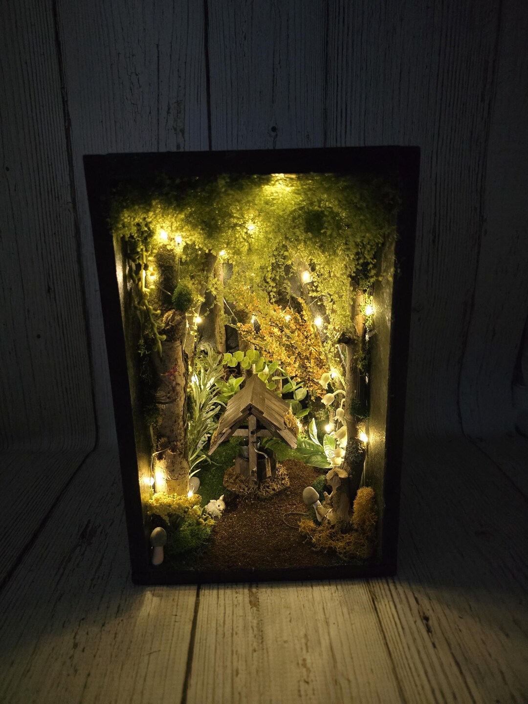 Completed Forest Path Book Nook, Forest Book Shelf Decor, Miniatures ...