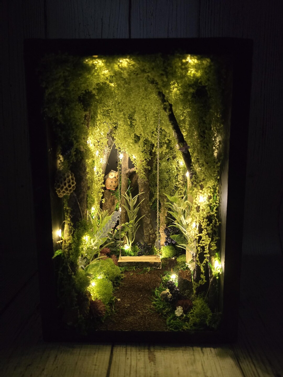 Completed Forest Path Book Nook, Forest Book Shelf Decor, Miniatures ...